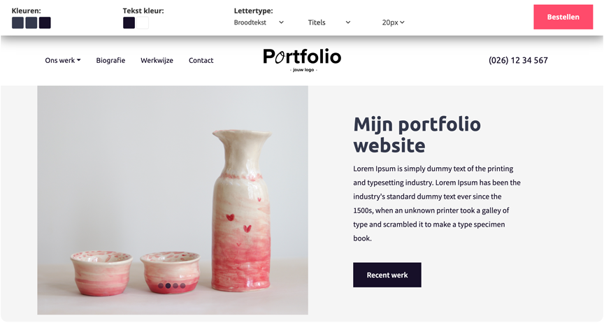 Kunstenaars website laten maken - Portfoliosite.nl